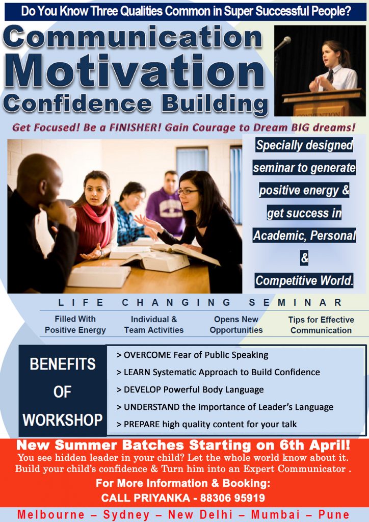 Communication Motivation & Confidence Building – Malpani Greens ...